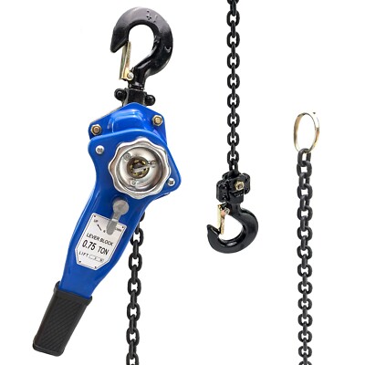 Manual Lever Chain Hoist 3/4 Ton 1653 Lbs Capacity Chain Come Along 10 ...