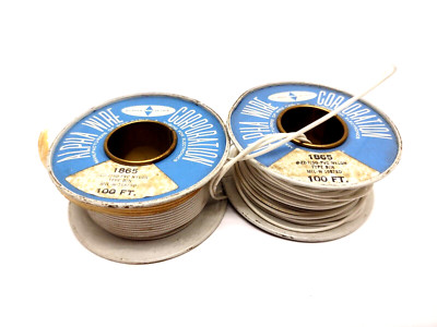 Alpha Wire 1865 22 AWG 7/30 PVC Nylon MIL-W-16878D LOT OF 2 SPOOLS ...