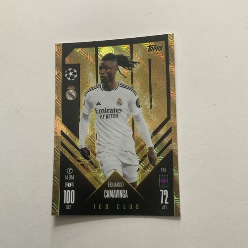 Topps Match Attax 2024/25 2025 Eduardo Camavinga Real Madrid 100 Club ...