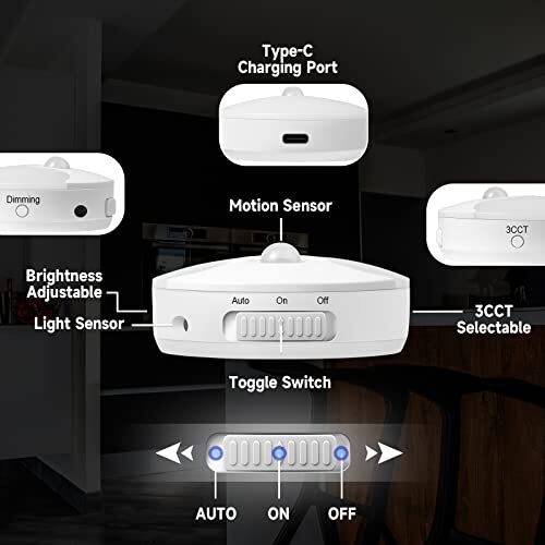 Rechargeable Night Light Mini Motion Sensor LED Night Light Dusk to ...