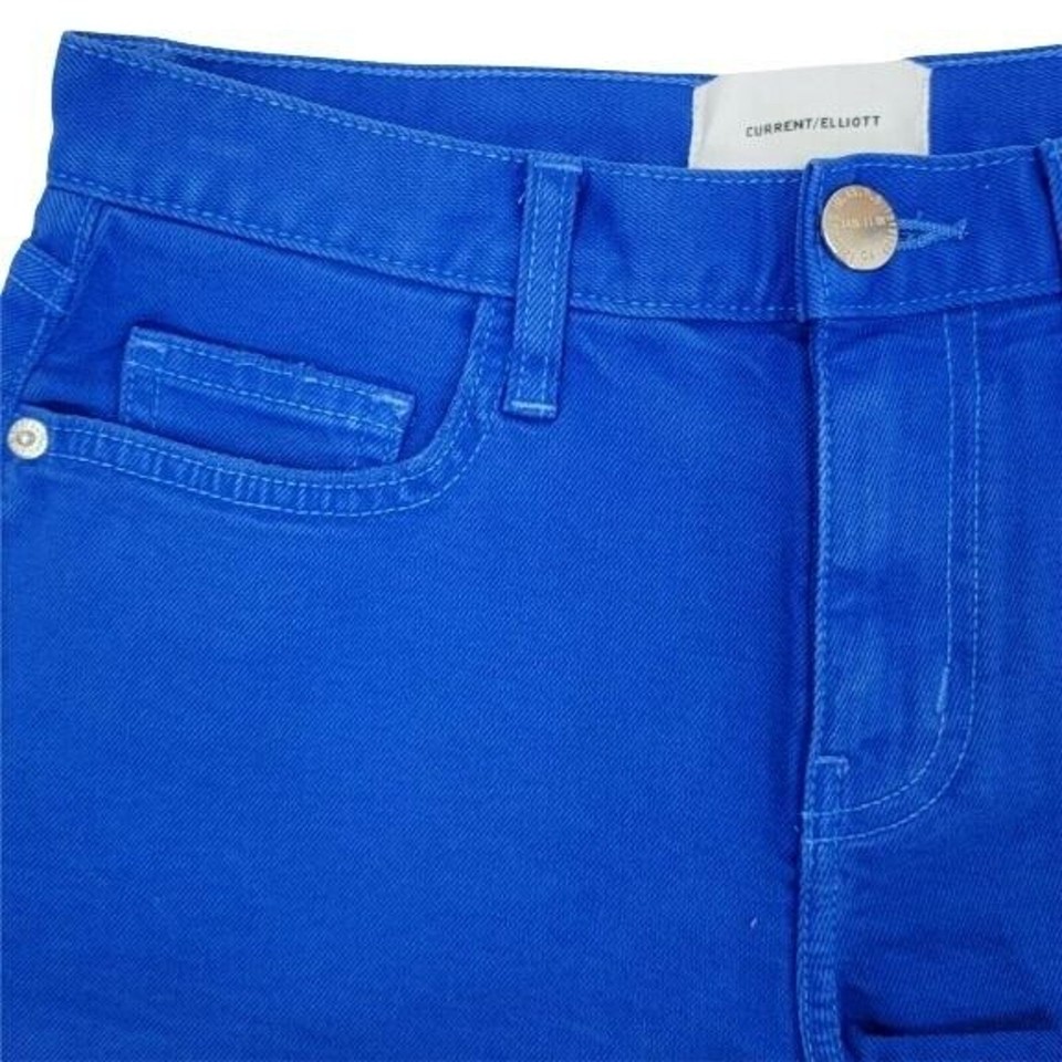 Current Elliott The Boyfriend Short Womens Sz 24 Nautical Blue Mid Rise ...