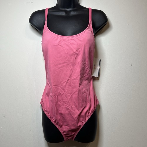 NWT VTG SPEEDO 1 PC Pink SZ 12 Slimming Sculpt MODERATE CUT SWIMSUIT ...