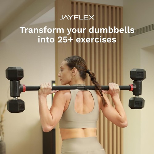 Hyperbell Bar - Convert Dumbbells to Barbell Set for Home Fitness ...