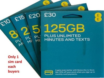 UNLIMITED Date EE UK SIM CARD mints and text ee sim | eBay UK