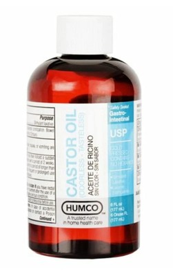 12 Humco CASTOR OIL ODORLESS TASTELESS Stimulant Laxative 6 OZ EXP 7/25 ...