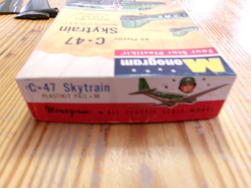 Monogram ~ C*47 Skytrain Kit PA11*98 Unbuilt in Original Box-1955 4/4 ...