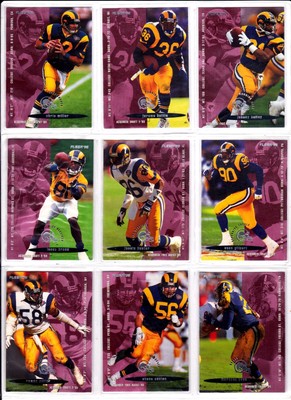 Los Angeles Rams 1995 Fleer Team Set (15) Jerome Bettis Chris Miller ...