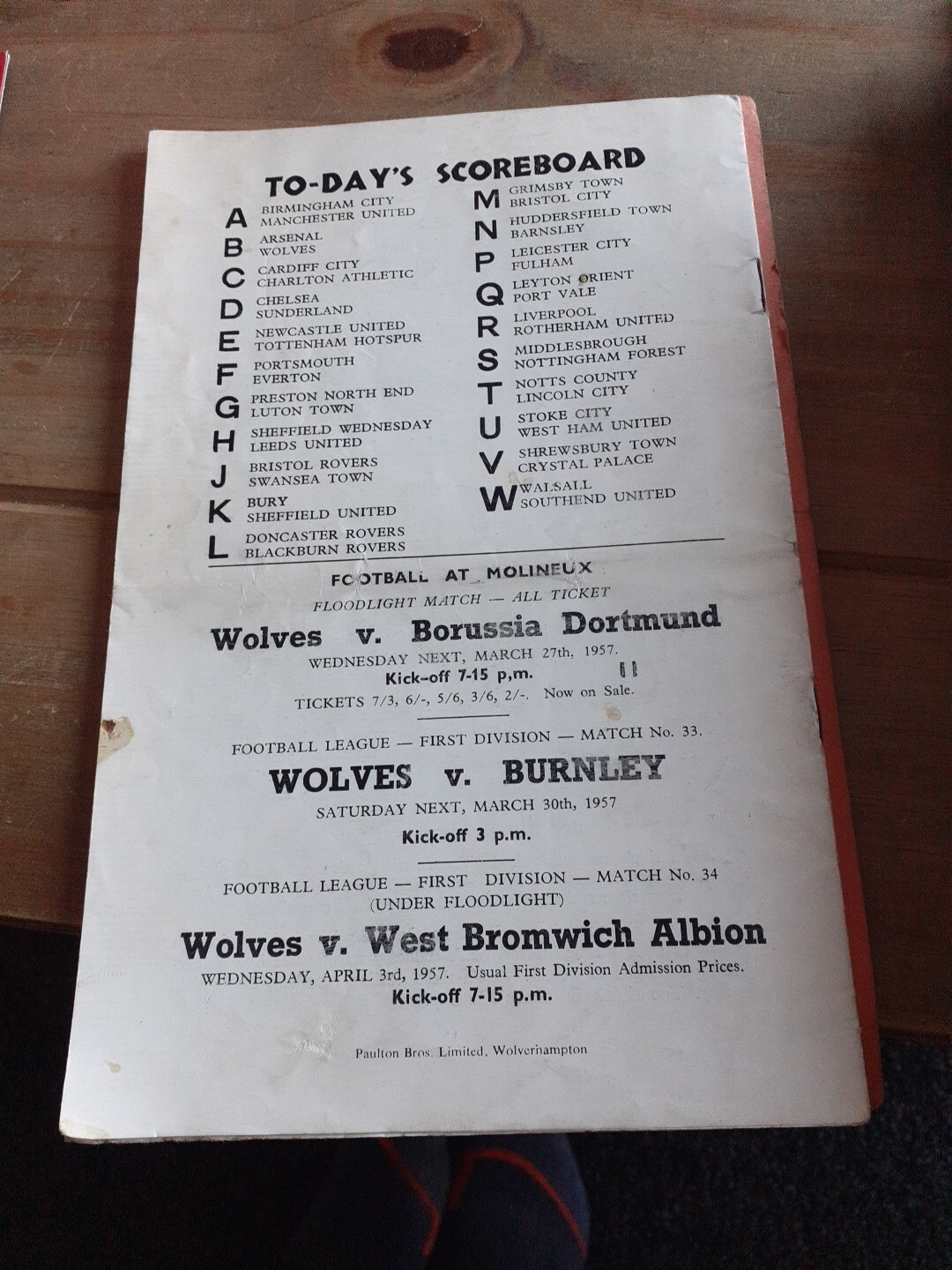 1957 FA CUP SEMI FINAL FOOTBALL PROGRAMME | Grelly UK