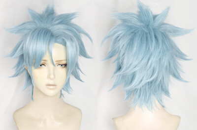 ID INVADED Tamotsu Fukuda Cosplay Costume Costumes Wig Wig Blue Blue | eBay