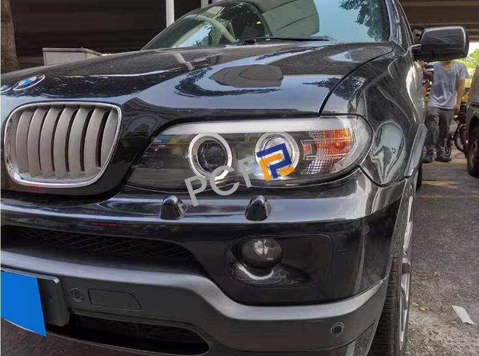 For 2004-2006 BMW X5 E53 LED DRL Headlights Assembly Double Beam Lens ...