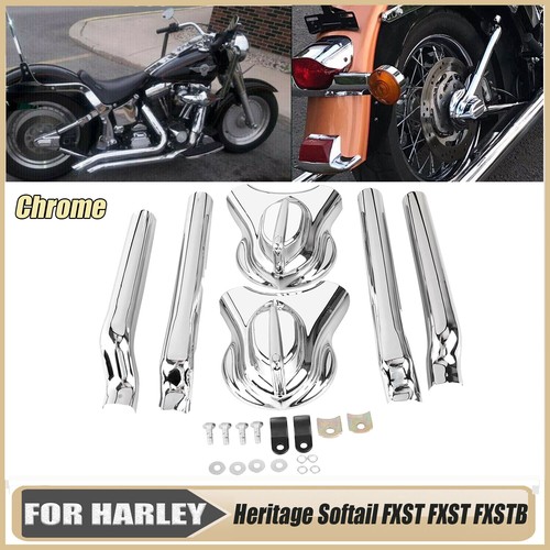 Motor Rear Phantom Swingarm Axle Covers Kit For Harley Softail FXST ...