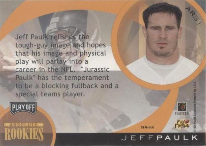 1999 Playoff Absolute SSD Jeff Paulk #AR31 for sale | eBay