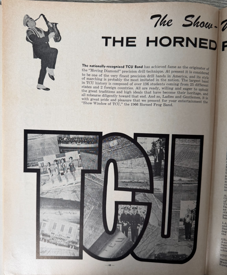 1966 TCU Frogs vs Texas Longhorns Official Football Program Homecoming ...