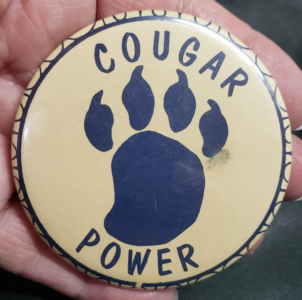 Cougar Power Claw Pin Button Vintage | eBay
