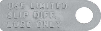 Long Limited Slip Lube Mopar 8-3/4" Rear Axle Identification Tag | eBay