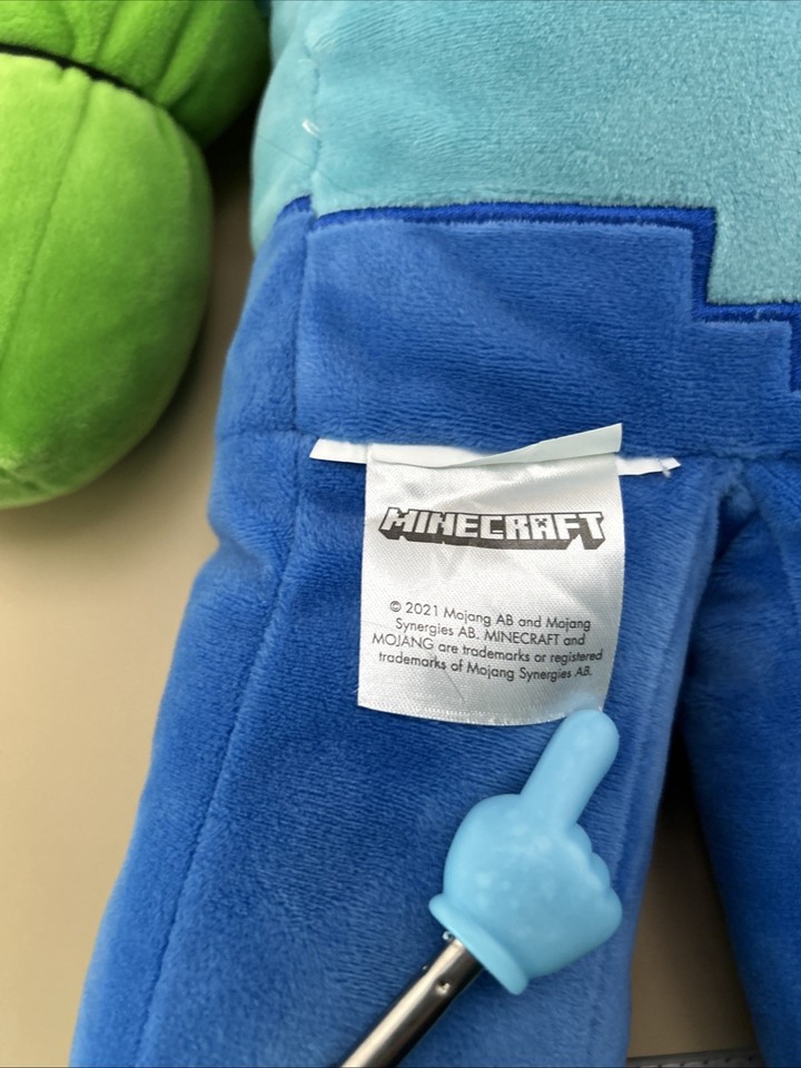 Minecraft Zombie Pillow Plush 20" Mojang Stuffed Figure Creeper ...