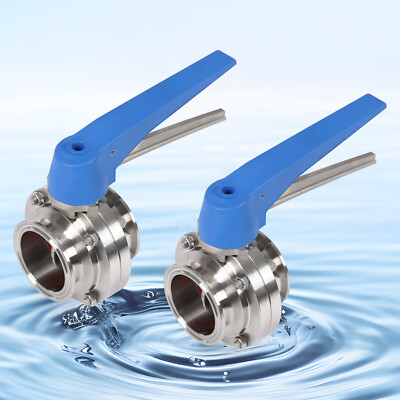 2 Pack Industry Butterfly Valves Chemical Trigger Handle Butterfly ...