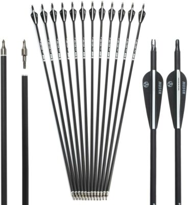 10pcs Musen Carbon Arrows 30 Inches Spine 500 For Compound & Recurve ...