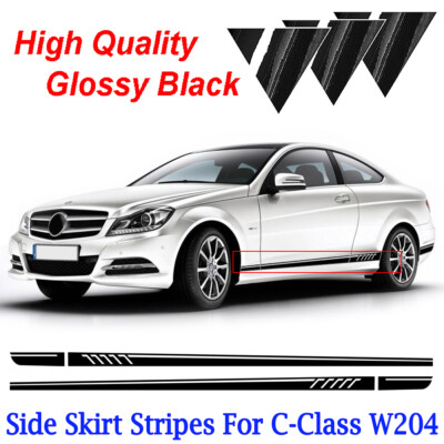 507 Style Stripes Decal Vinyl Wrap For C-Class S204 W204 Coupe C 63 AMG ...