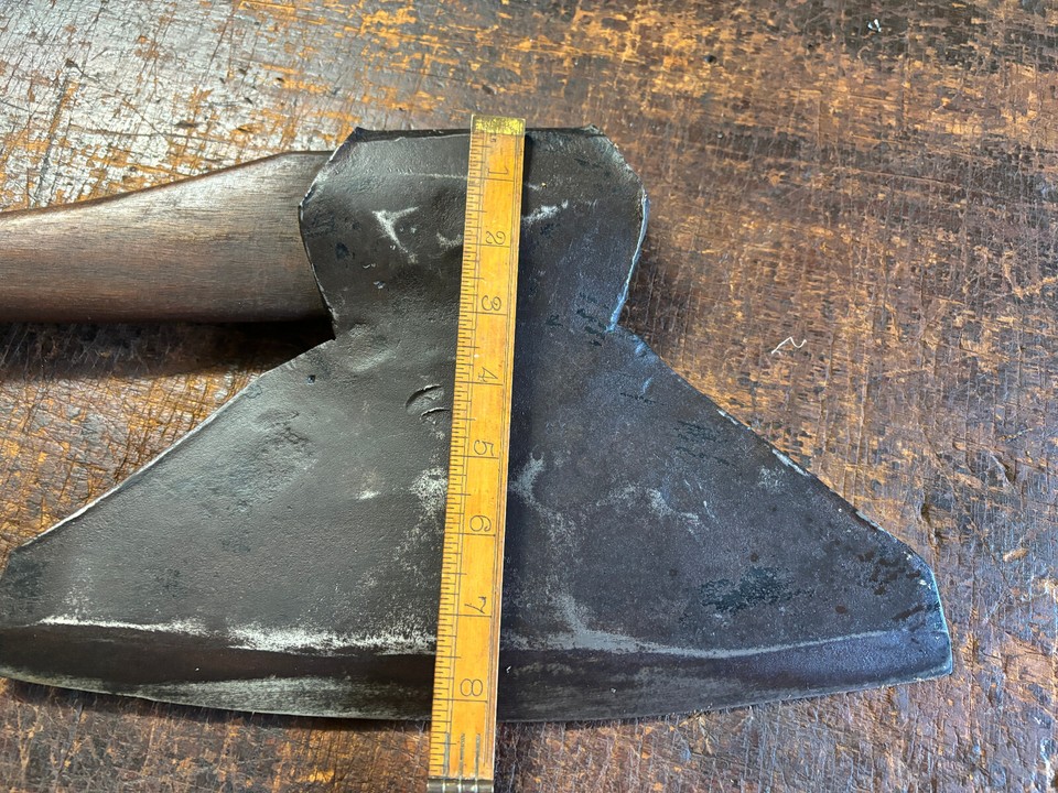 Antique Hand Forged 12" Broad Axe Hewing Axe. Collectable Usable Axe ...