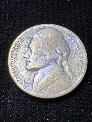 1944 S Jefferson War Nickel Strike Through Error | eBay