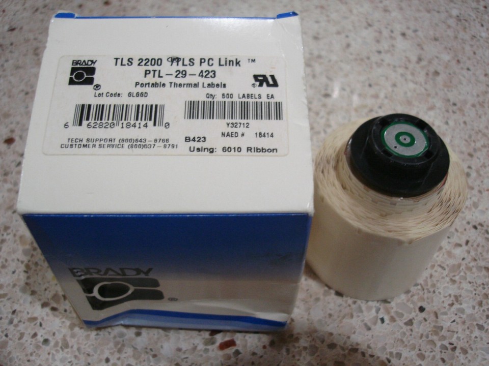 Brady TLS2200 Portable Label Printer System PARTIAL THERMAL LABELS ...