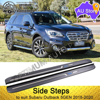 Alloy Black Side Steps Running Boards to suit Subaru Outback 2015 2016 ...