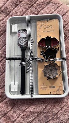 CWC Cook With Color 6 Piece Baking Set Sugar Skull Spatula Halloween ...
