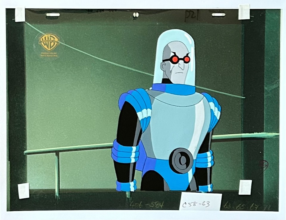 BRUCE TIMM rare MR FREEZE cel P21 Computer DEEP FREEZE Batman BTAS WB ...