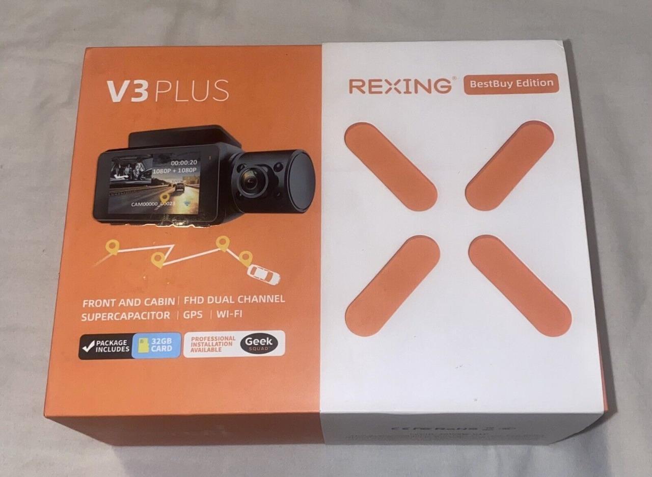 Rexing V3 Plus Front and Cabin Dash Cam | eBay
