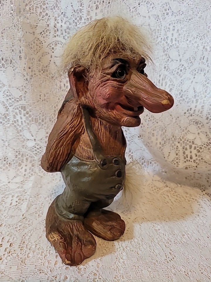 VTG #700 TROLL ORIGINAL LARGE TAIL TROLL FIGURINE NORWEGIAN NORWAY ...