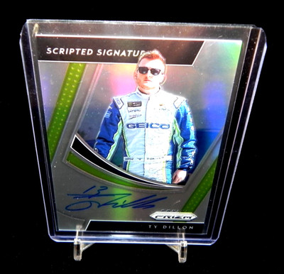 Ty Dillon 2019 Prizm Racing Silver Holo Scripted Signatures Autograph ...