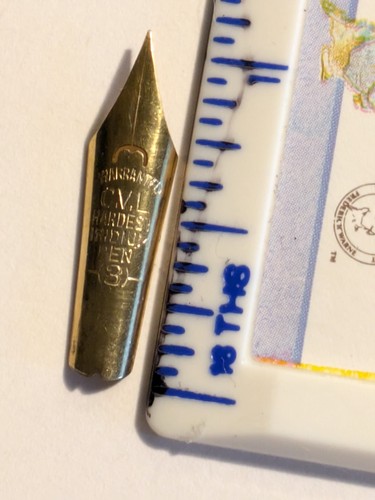 vtg Nos Steel Gp CVL Fountain Pen 3 F Flex Nib - Horseshoe Shaped Hole ...