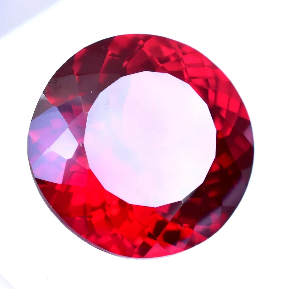 Natural 16.50 Ct Red Ruby Round Cut EGL Certified Loose Gemstone with ...