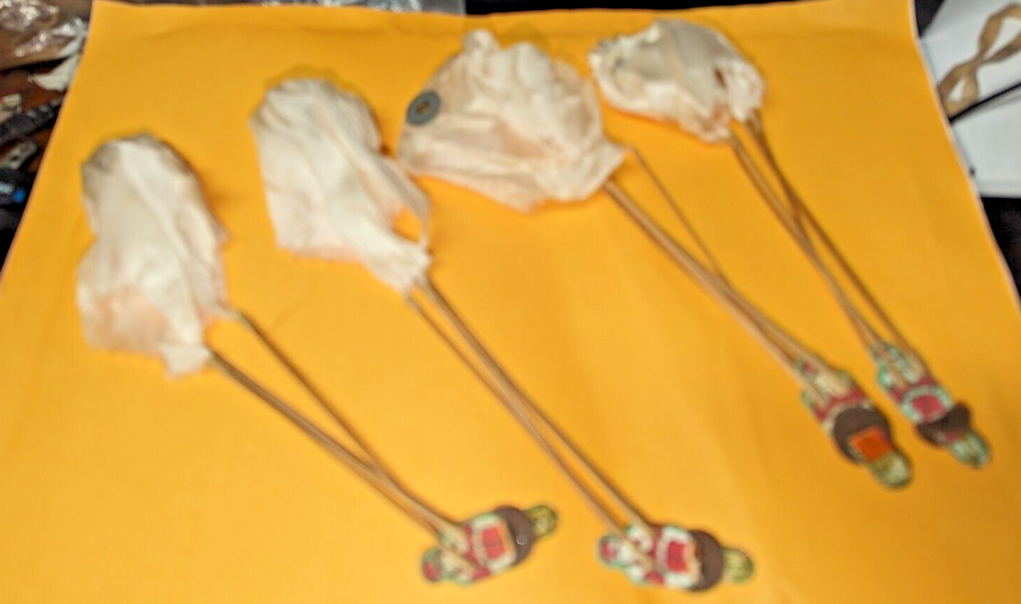 4 RARE HTF COMPLETE ORIG "NU" PARACHUTES NICE SHAPE A.C. GILBERT ...