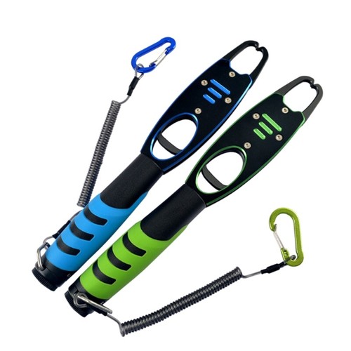 Fish Lip Gripper with Scale 33lb Aluminum Fish Grabber Tackle Fishing ...