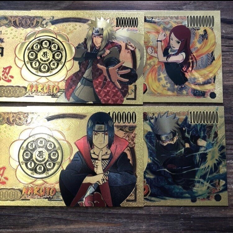 24k Gold Foil Plated Naruto Banknote Set | eBay