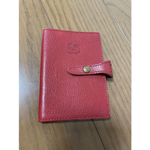 Il Bisonte Mini Notebook Cover Red Mini Leather Vintage Style Compact ...