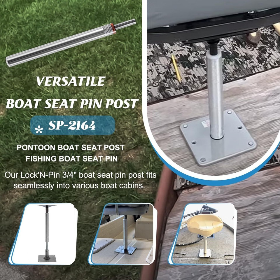 3/4" Boat Seat Pin Post, Marine Boat Seat Pedestal Base Post for ...