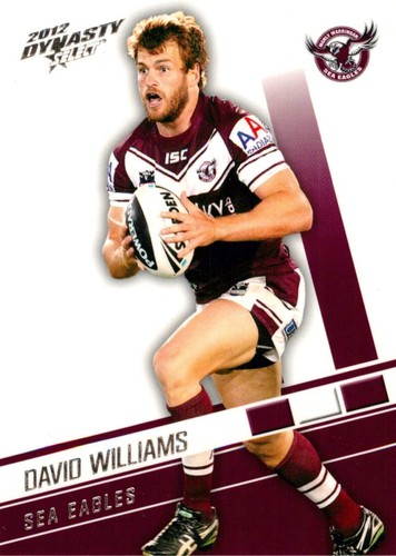 Nouveau 2012 MANLY SEA EAGLES NRL Carte DAVID WILLIAMS | eBay