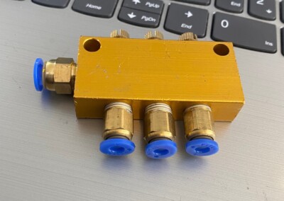 3 Way PUSH Fit Adjustable Oil Grease Distributor Manifold Block Central ...