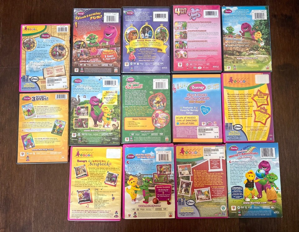 Barney 14 DVD Lot - Let’s Play School Spooktacular Fun Sing And Dance ...