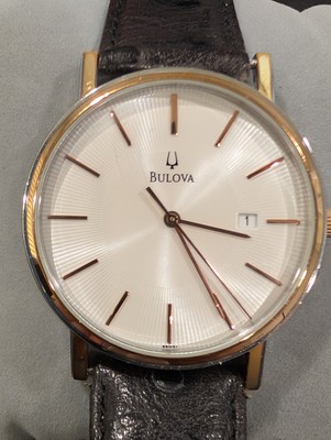 Bulova Men's Classic Quartz Watch w/ Date, New Leather Band, New ...