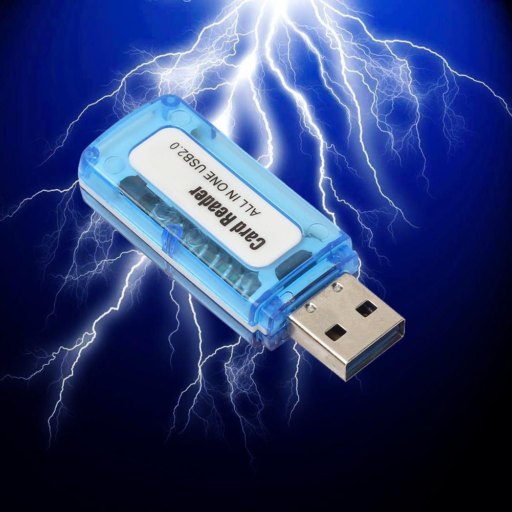 AU Portable 4 in 1 Memory Multi Card Reader USB 2.0 for SD/TF/T-Flash ...