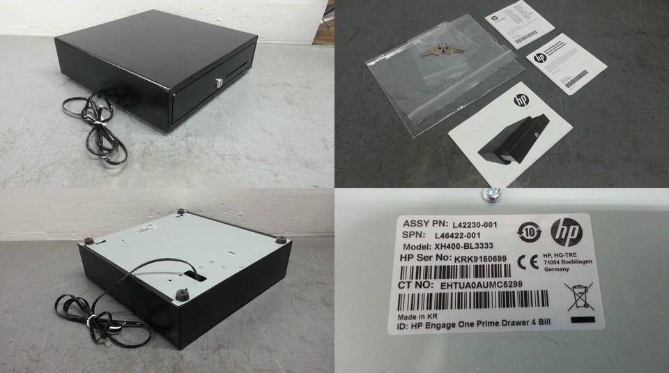 HP Standard Duty Cash Drawer Model XH400-BL3333 W/2 Keys NEW | eBay