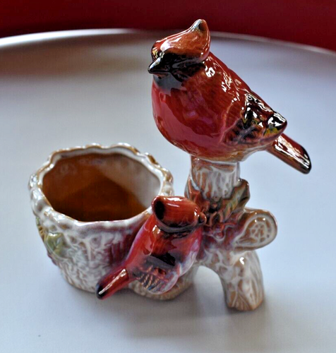 CARDINAL 3D Votive Candle Holder Christmas Ceramic Holiday Decor ...