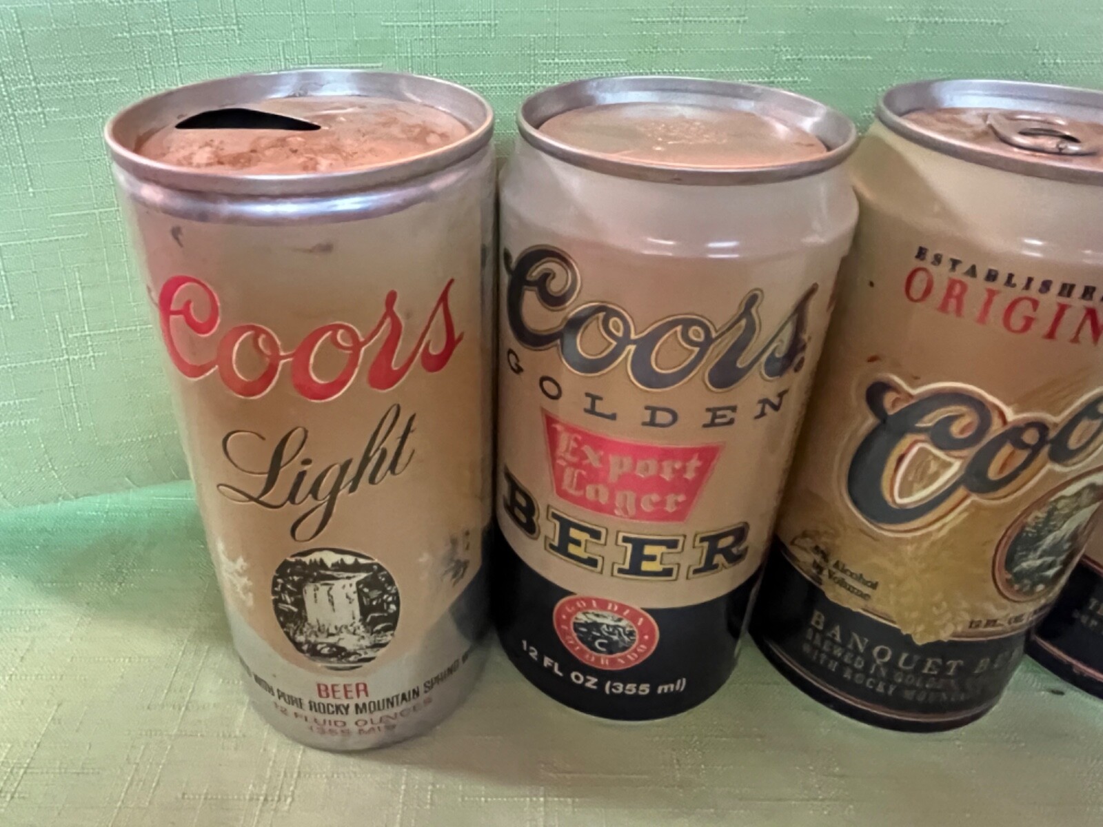 Coors Beer Cans - Empty - Original Coors Light, 125th Anniv., Embossed ...