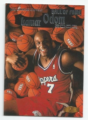1999-00 Fleer Flair Showcase Ball of Fame Lamar Odom Rookie Clippers RC ...
