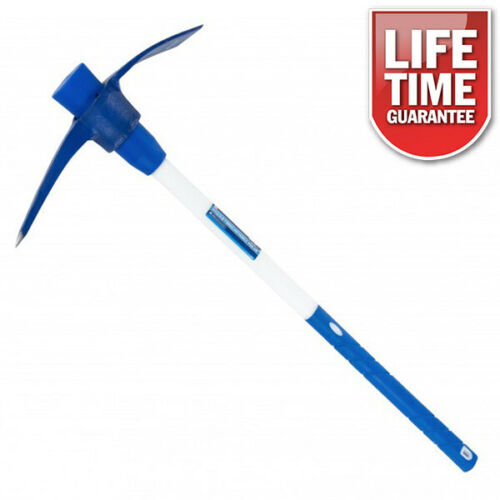 4.5lb PICK AXE HEAT TREATED STEEL HEAD 36" LONG FIBREGLASS HANDLE SHAFT ...