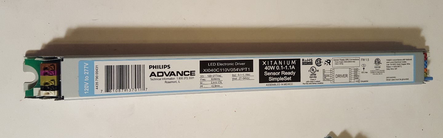 Philips Advance LED Electronic Driver XI040C110V054VPT1 | eBay
